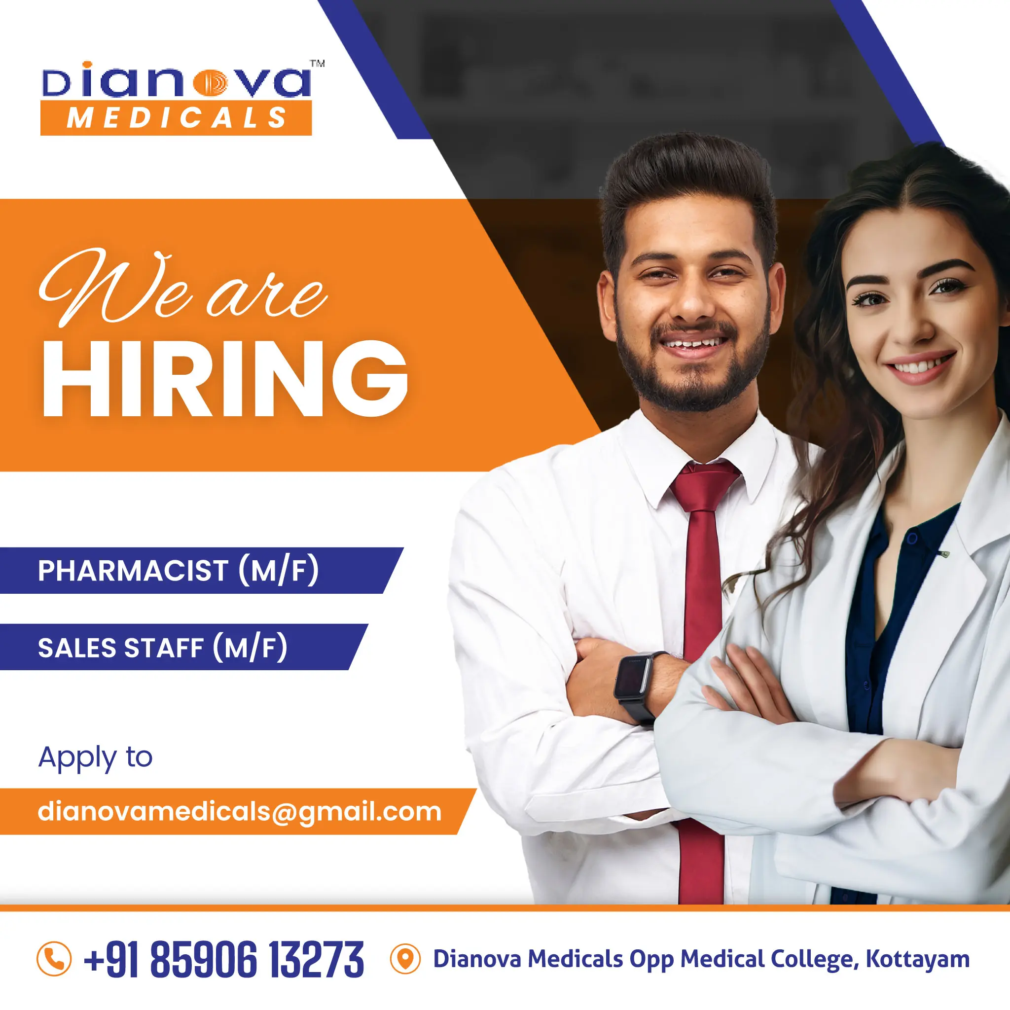 Dianova Medicals is now Hiring. . ! Don't miss this chance