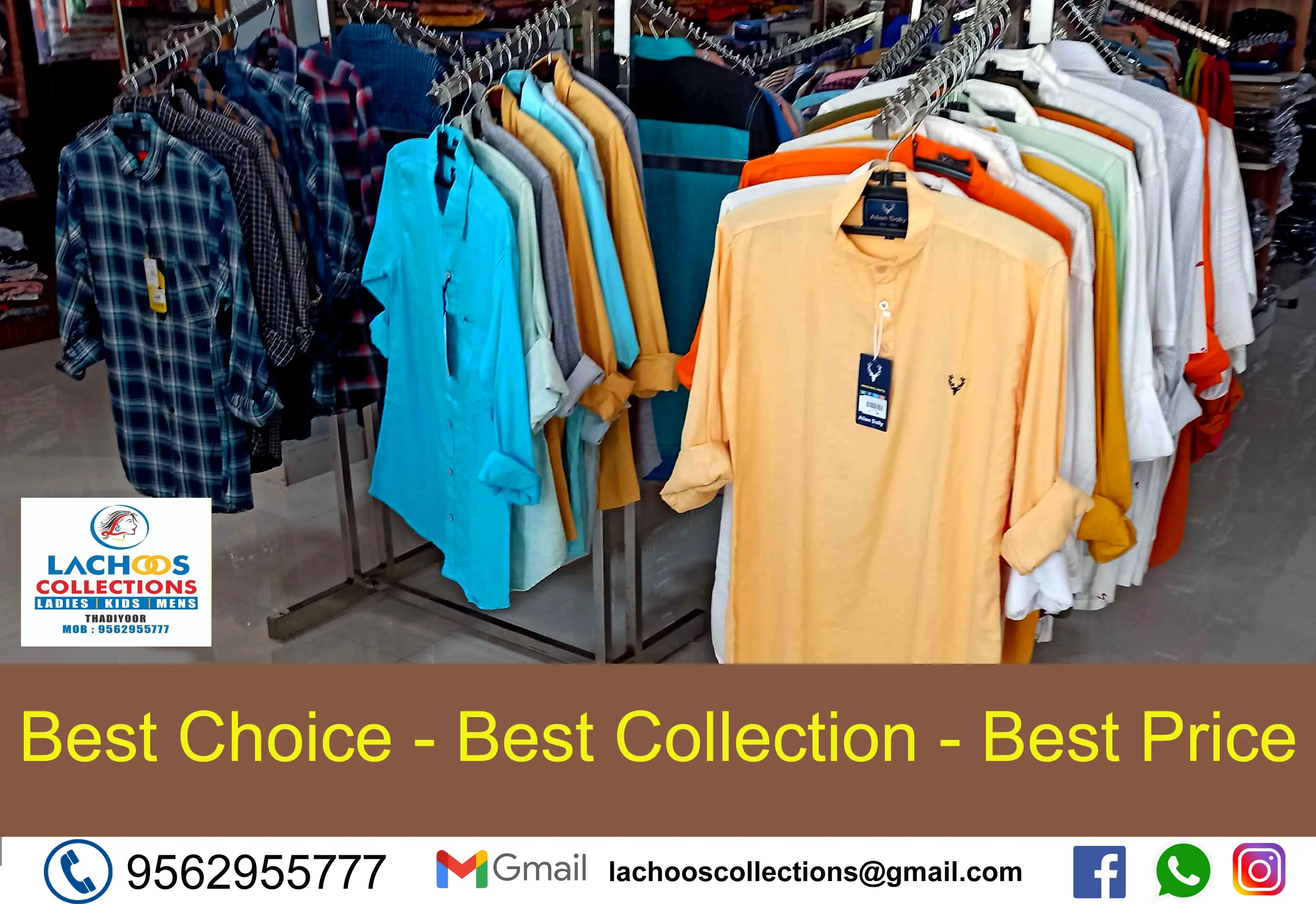 Shop Men's Shirts in Pathanamthitta | Lachoos Collections